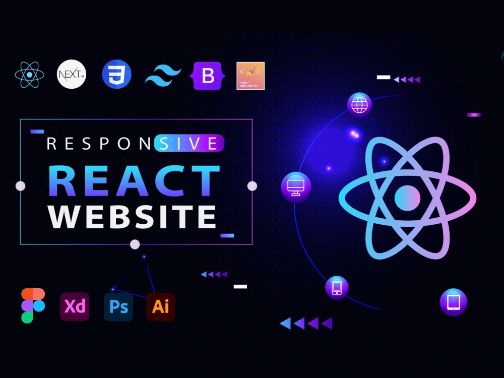 A responsive React JS, and Next JS website with tailwind bootstrap | Upwork