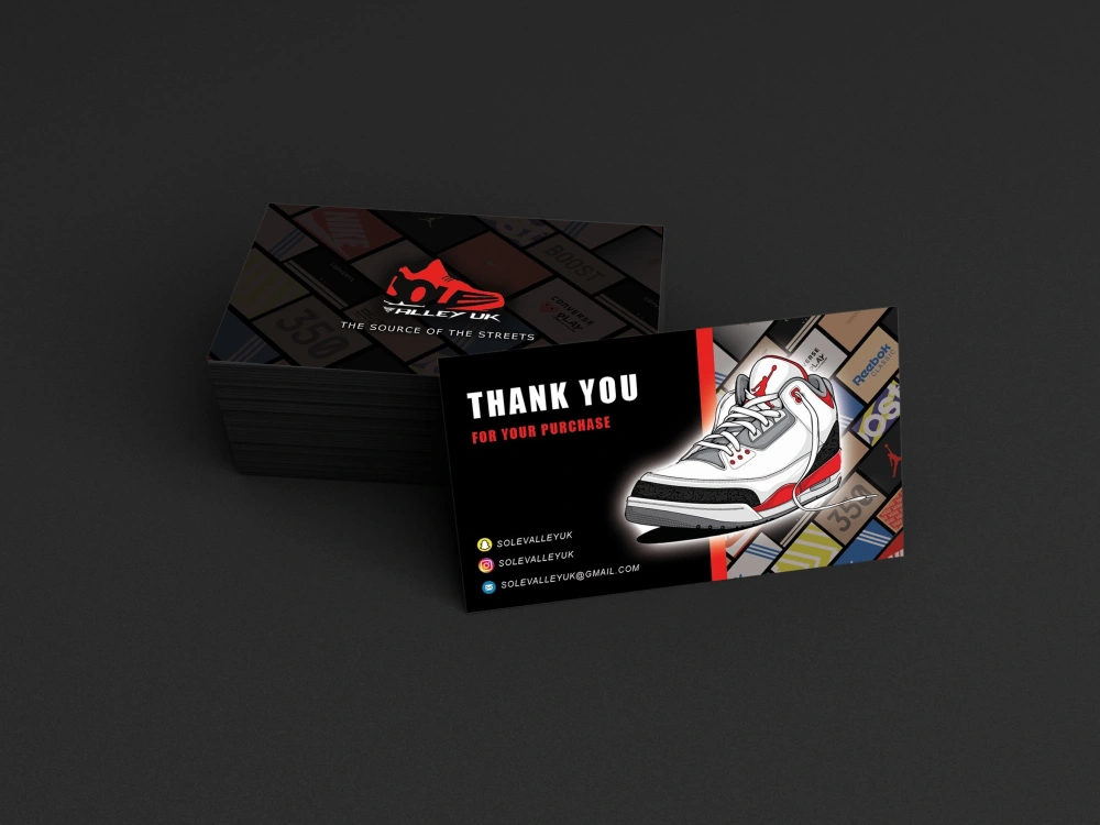 A professional business card for your sneaker store | Upwork