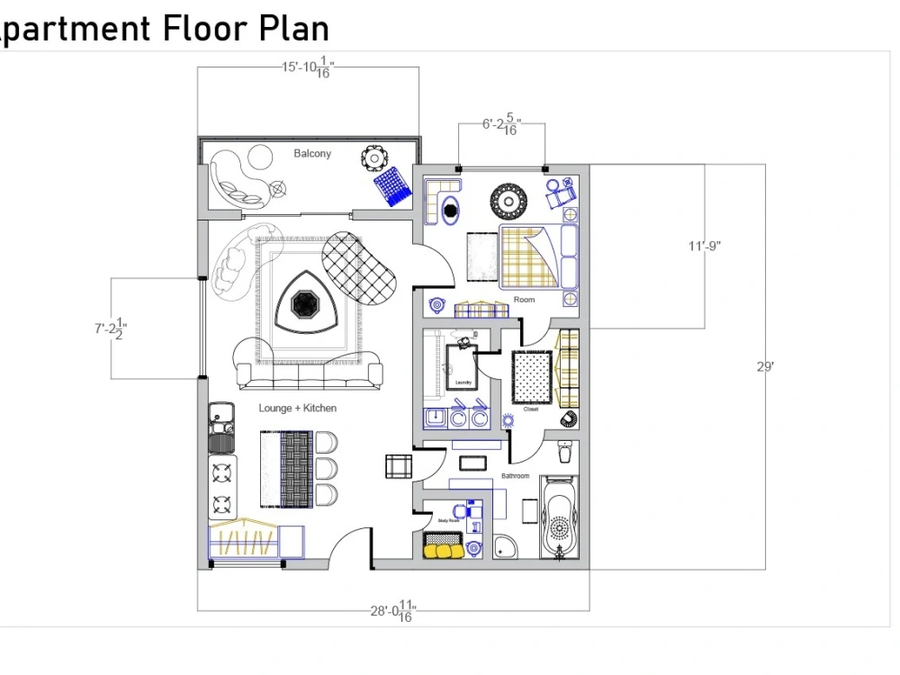 Detailed FLOOR PLANS and Furniture Layouts. | Upwork