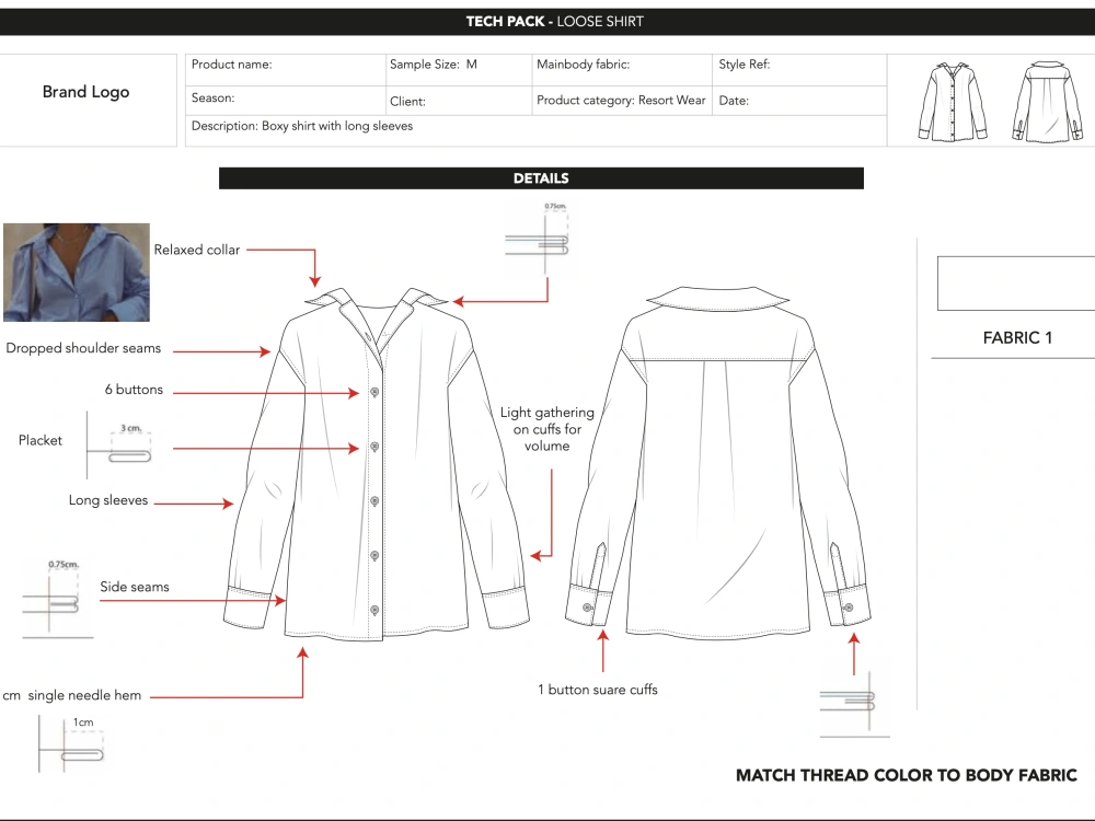 A tech pack ready for production | Upwork