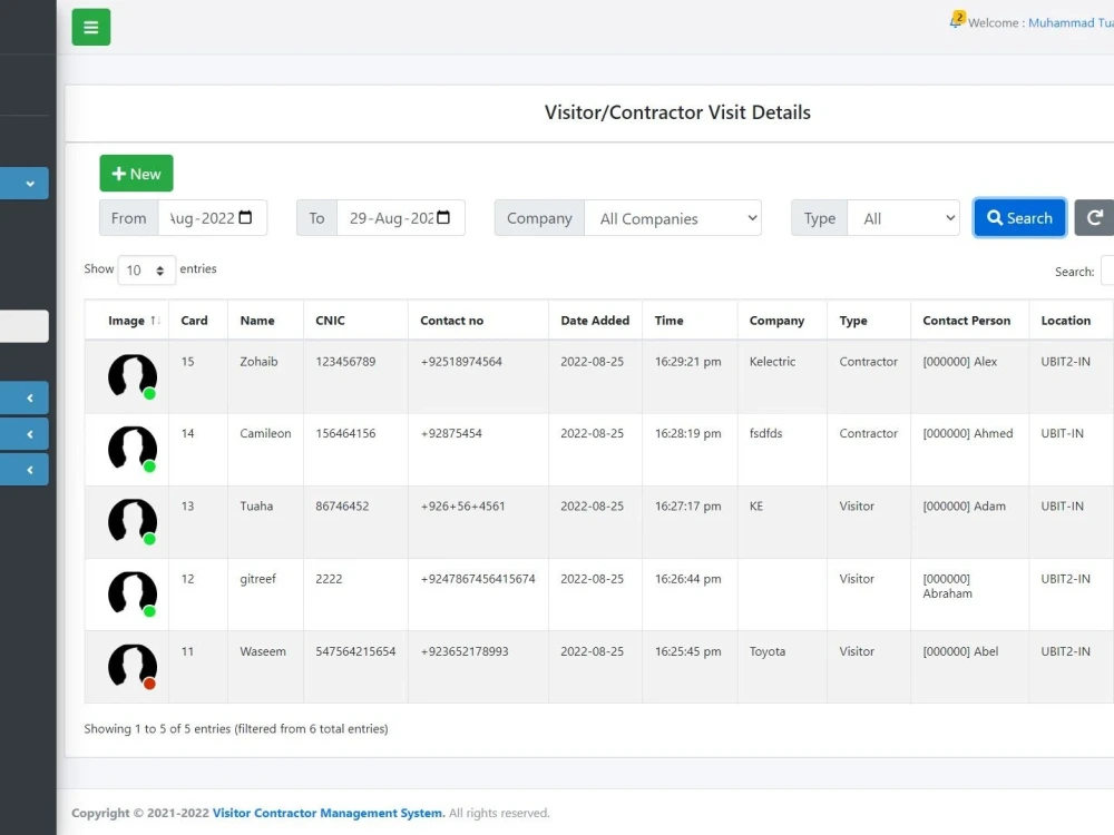 Realtime visitor/contractor headcount management system | Upwork