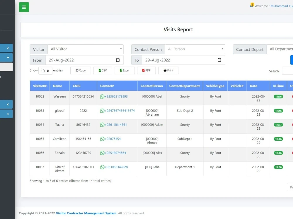 Realtime visitor/contractor headcount management system | Upwork