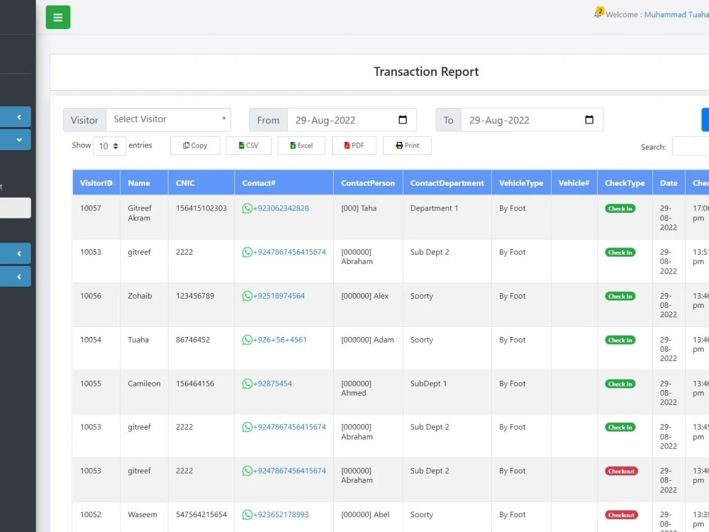 Realtime visitor/contractor headcount management system | Upwork