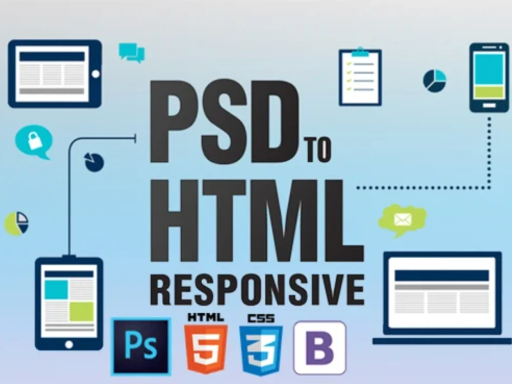 PSD to HTML, sketch, Figma, xd to HTML CSS JS and Bootstrap | Upwork