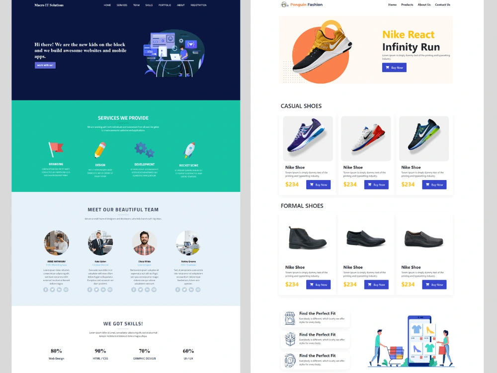 Responsive html landing page | Upwork