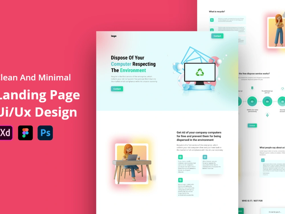 Creative website UI/UX design, landing page UI , web UI design using ...
