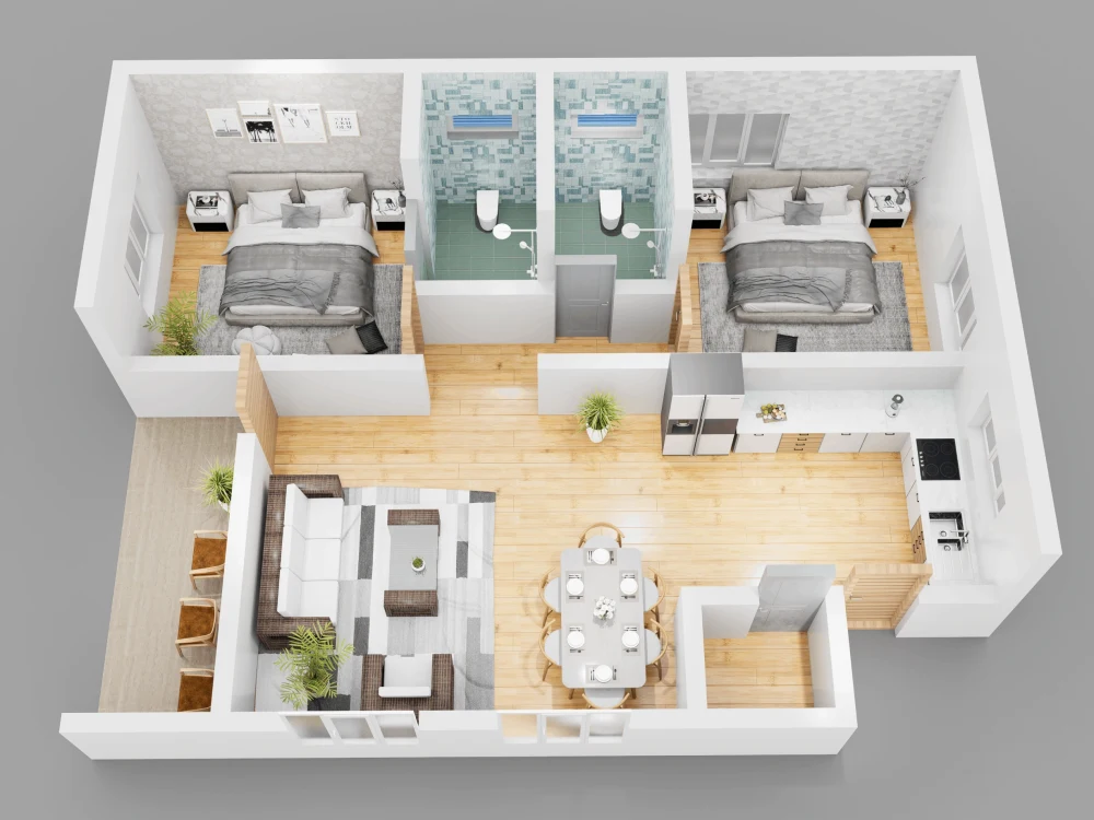 Amazing 3D floor plan renderings | Upwork