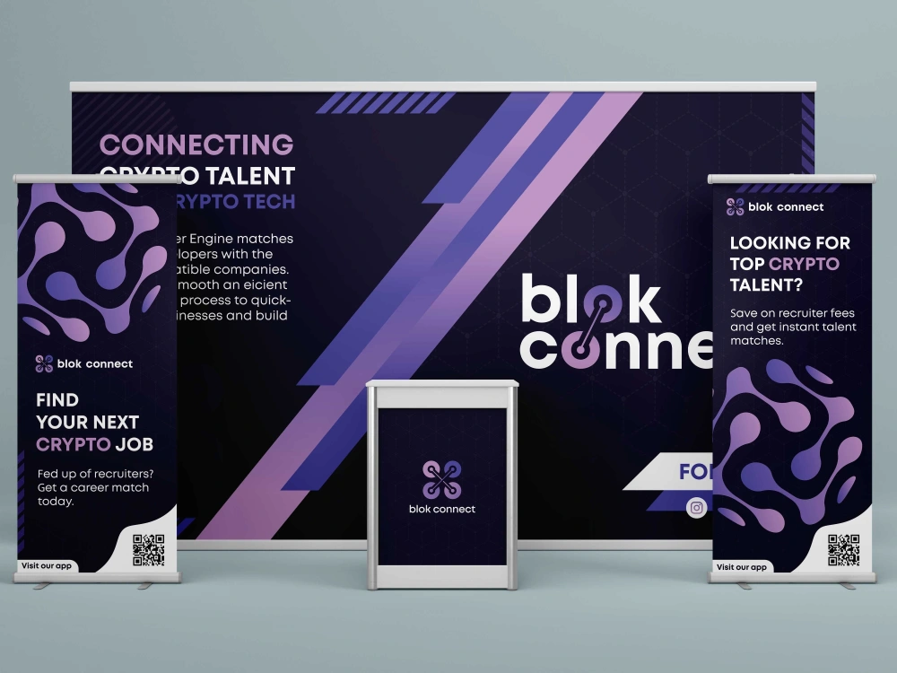 Trade show booth, backdrop exhibition display, roll up banner, table ...