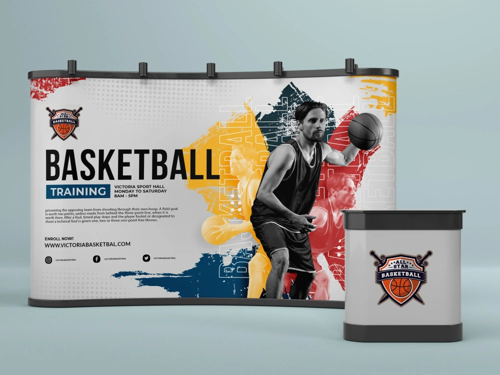 Trade show booth, backdrop exhibition display, roll up banner, table ...