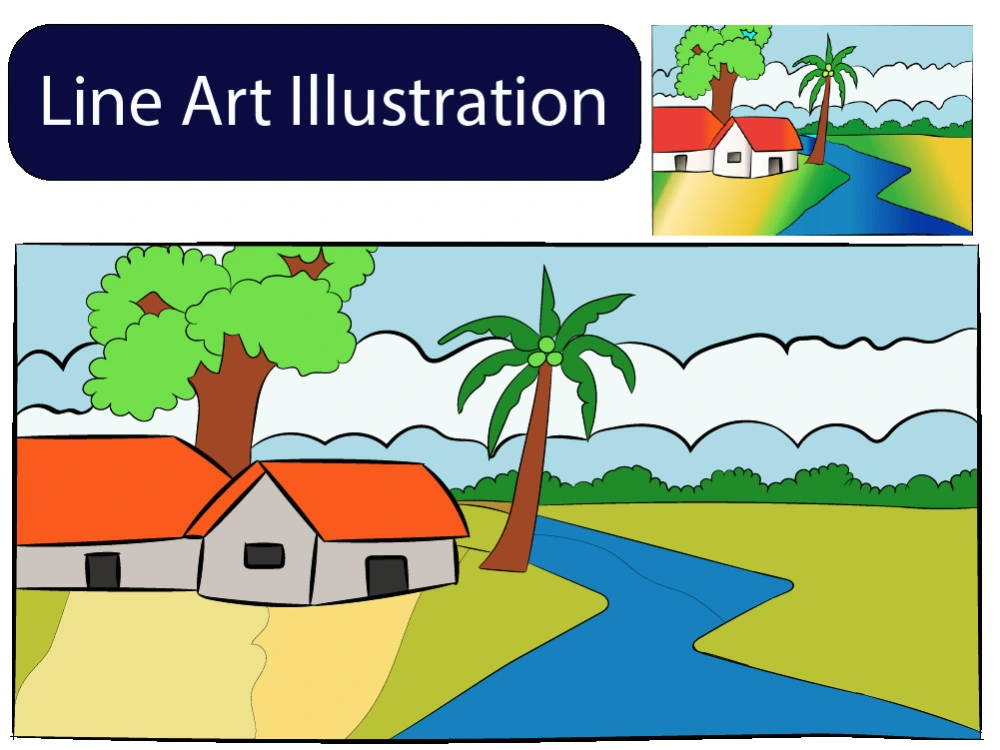 An amazing line art illustration of your image | Upwork