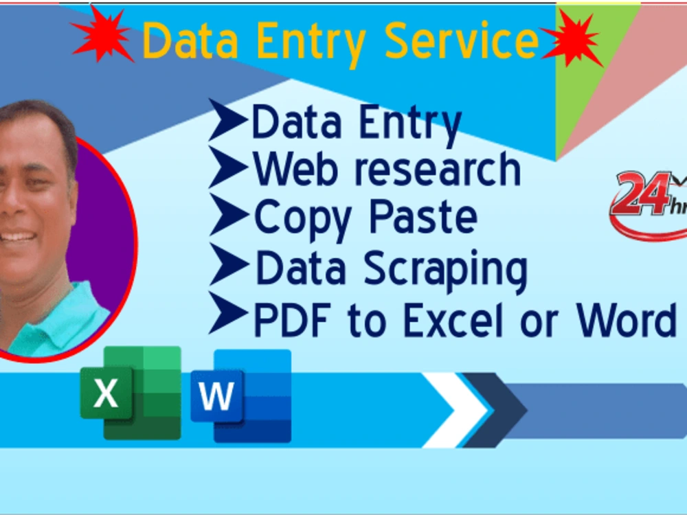 Virtual assistant for excel data entry, typing, copy paste | Upwork