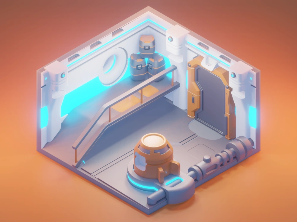 3D isometric style environment illustrations. | Upwork
