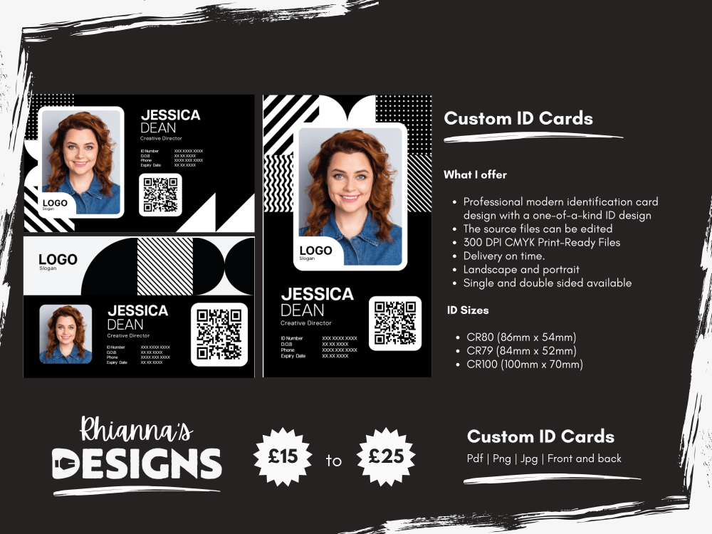 A personalised ID card design for your company or event. | Upwork