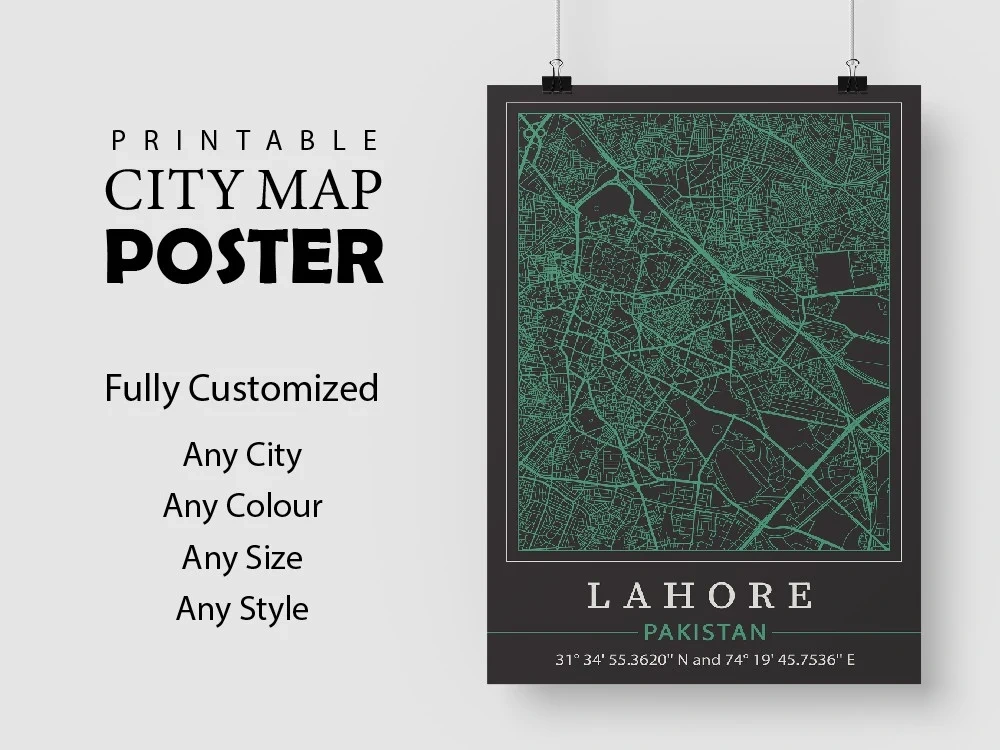 A customized city map poster in any style | Upwork