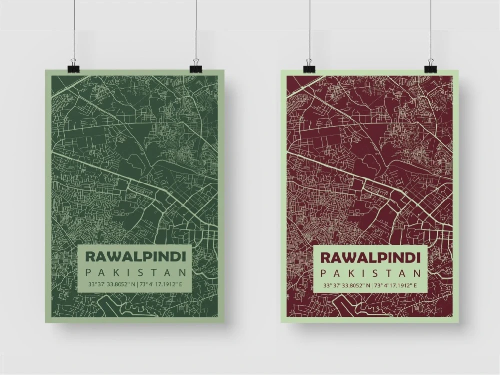 A customized city map poster in any style | Upwork