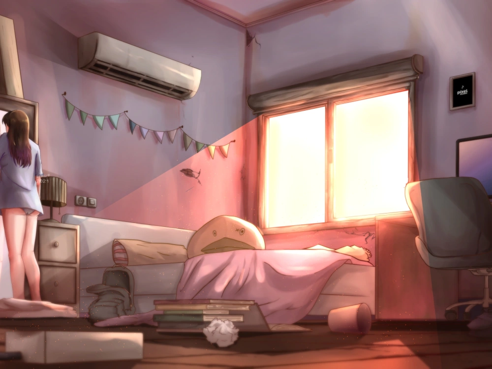 A detailed background drawing with anime style | Upwork