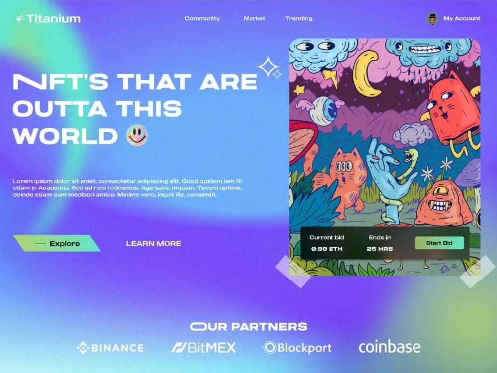 NFT landing page design | Upwork