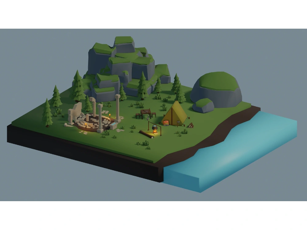 Game-ready low poly models with flat colors, or stylized texturing | Upwork