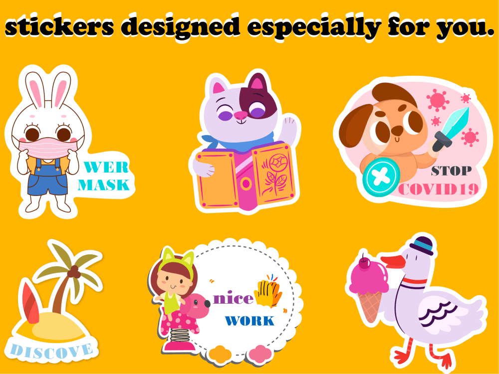 Top-quality set of awesome stickers | Upwork
