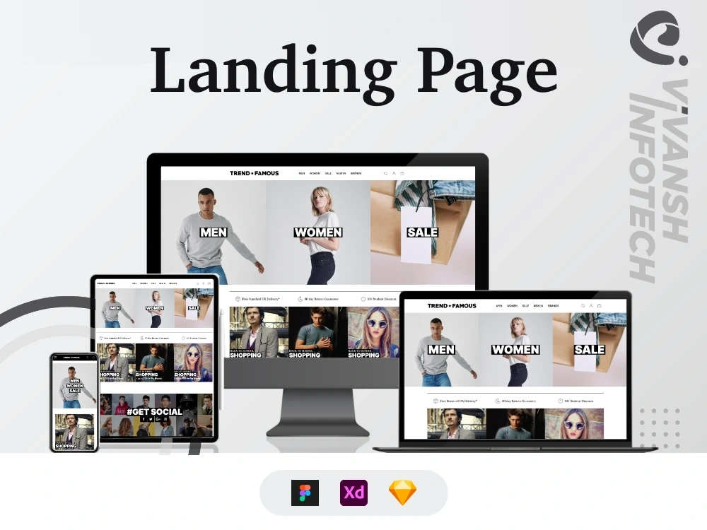 A landing page | Pixel perfect responsive landing page from Figma|XD Design | Upwork