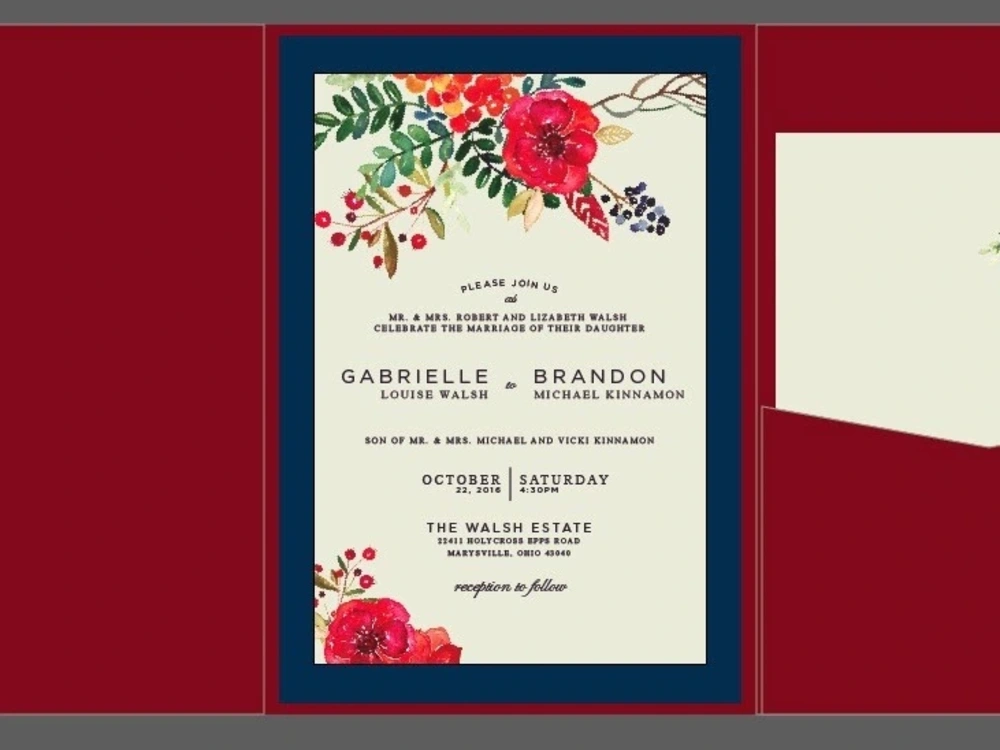 A unique invitation design that will wow your guests. No templates here ...