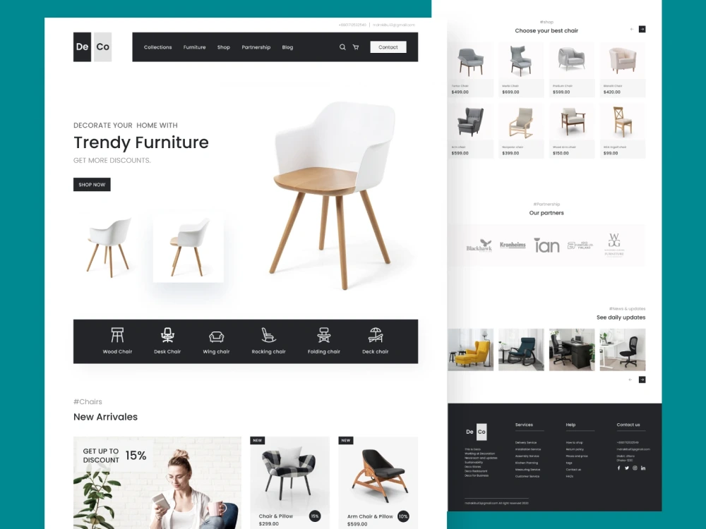 Unique Professional Website/Landing page Interface UX UI Design In Figma | Upwork