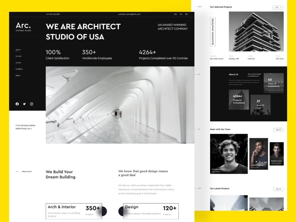 Unique Professional Website/Landing page Interface UX UI Design In ...