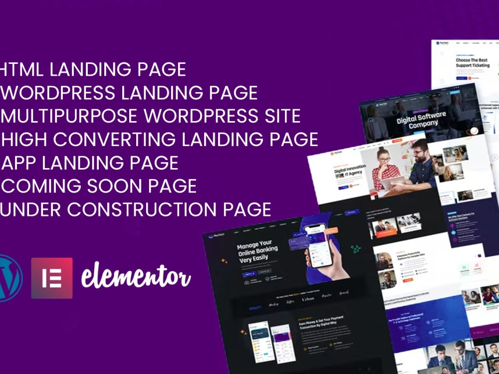 High Converting WordPress Landing Page, Design Elementor Divi Landing Page | Upwork