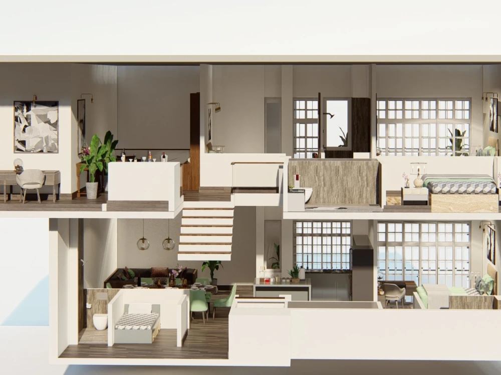 Photorealistic architectural 3D floor plans and cross sections | Upwork