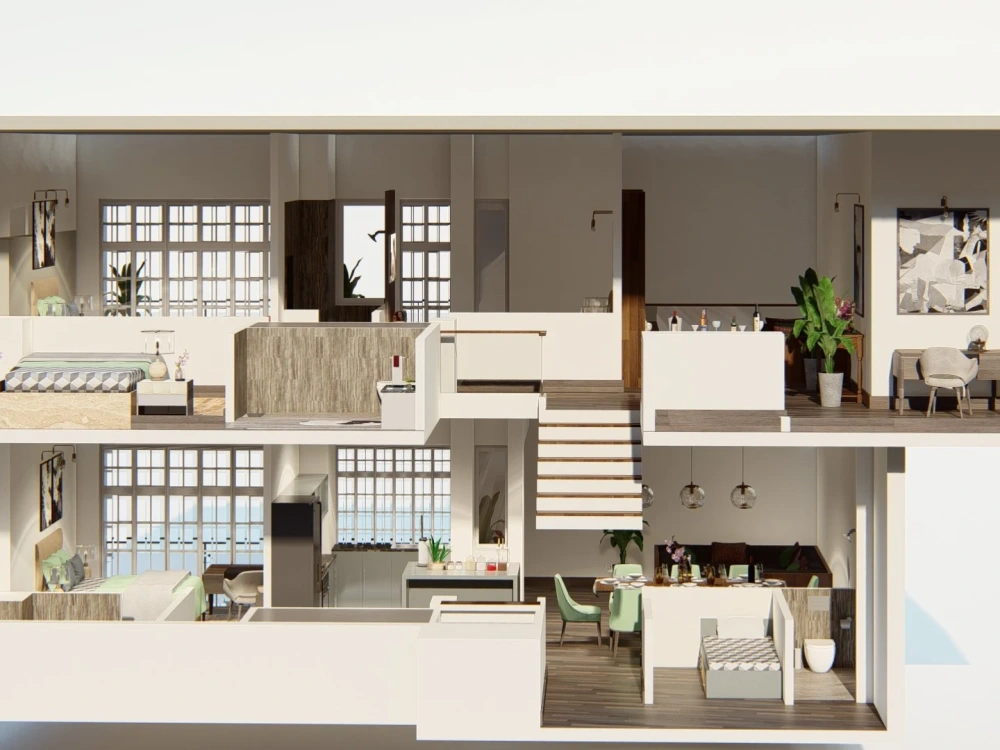 Photorealistic architectural 3D floor plans and cross sections | Upwork