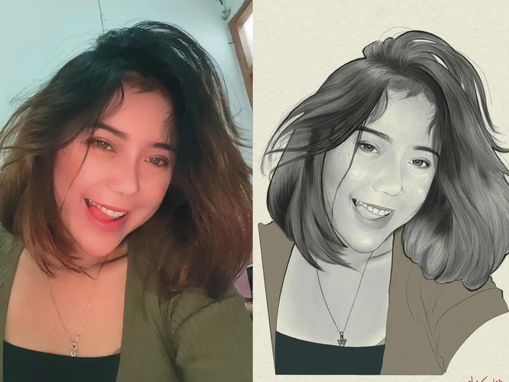 A detailed digital sketch portrait in my style | Upwork