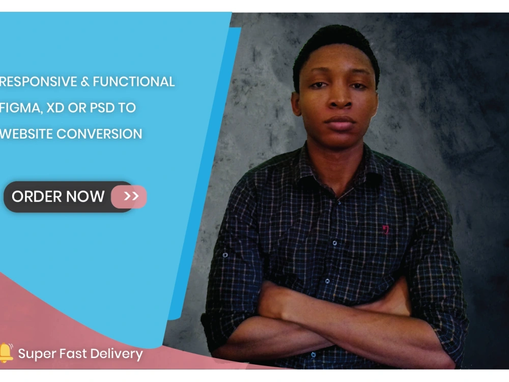 Responsive and functional Figma, XD or PSD conversion to website | Upwork