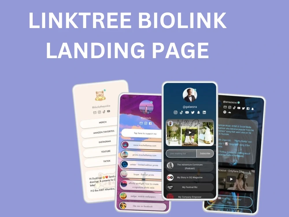 A professional linktree bio link landing page setup and design | Upwork A professional linktree bio link landing page setup and design | Upwork