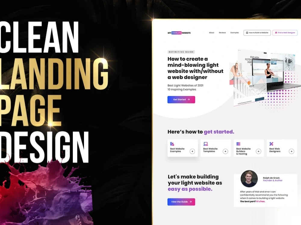 An amazing landing page design for your business | Upwork