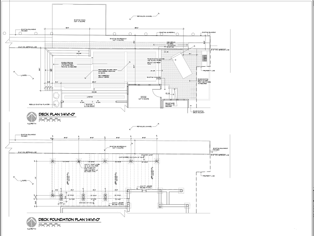 Set of expert architectural drawings for your new DECK City permit standard | Upwork