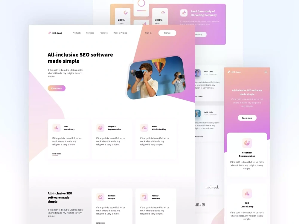 Responsive website UI/UX design, web UI or landing page UI design in Figma | Upwork