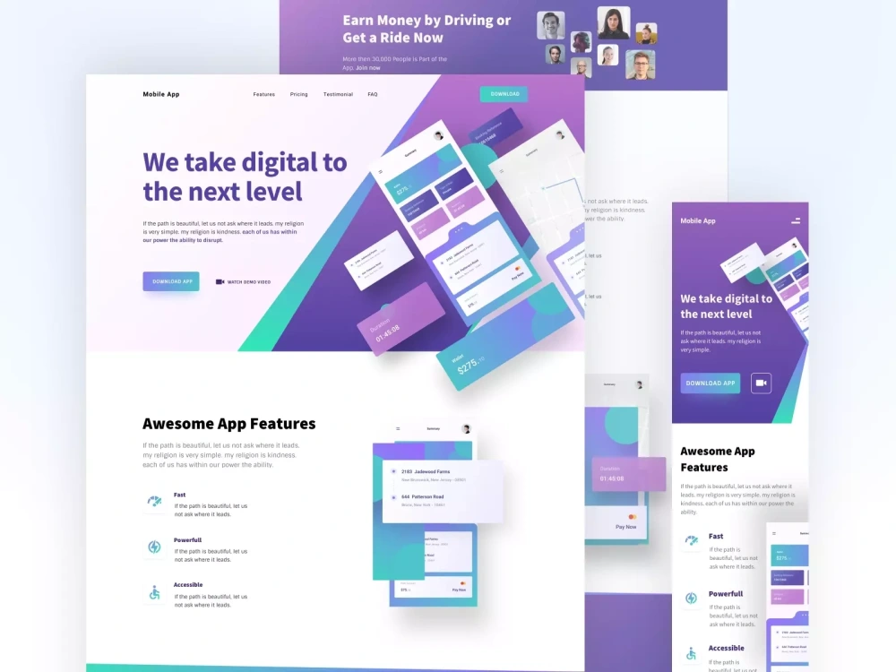 Responsive website UI/UX design, web UI or landing page UI design in Figma | Upwork
