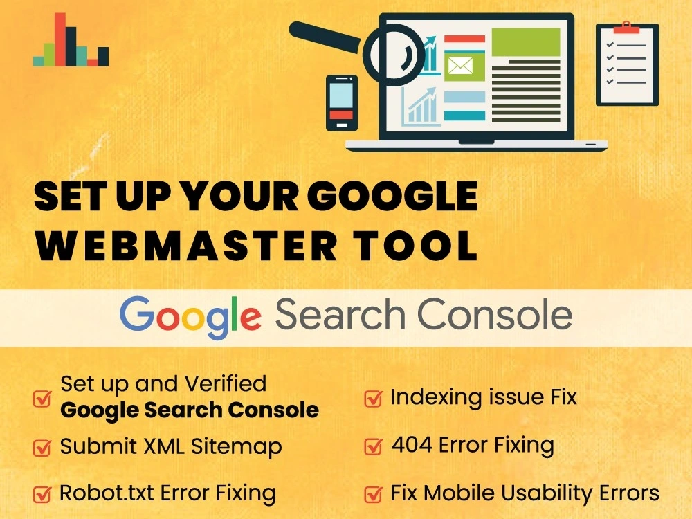 Google Search Console Set up and all kinds of error fixing | Upwork
