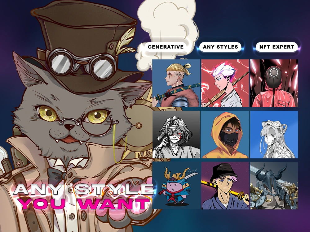10k nft art collection in azuki or any unique style | Upwork