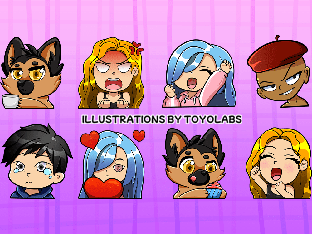 Amazing twitch emotes and sub badges in bulk for you | Upwork