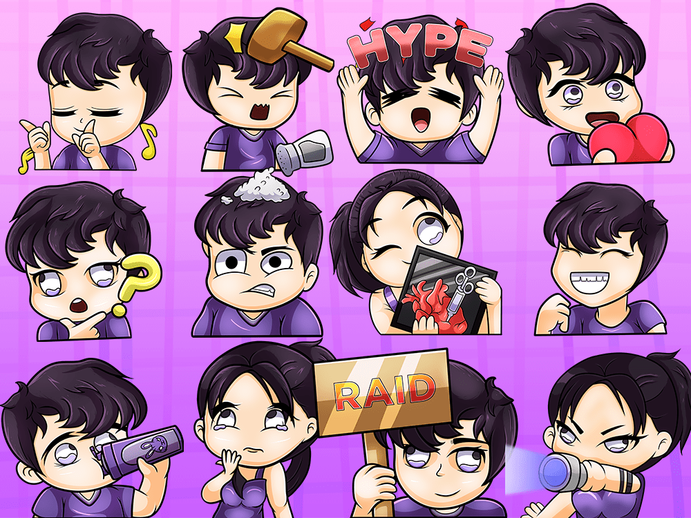 Amazing twitch emotes and sub badges in bulk for you | Upwork
