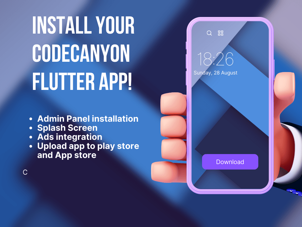 Your codecanyon flutter app installed | Upwork