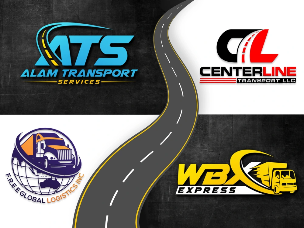 A modern cargo transport dispatching trucking logistics logo | Upwork