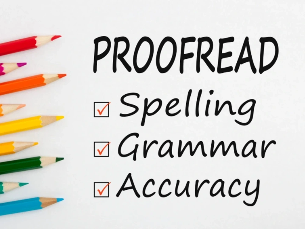 Proofreading and editing of your manuscript, document, content, writing ...