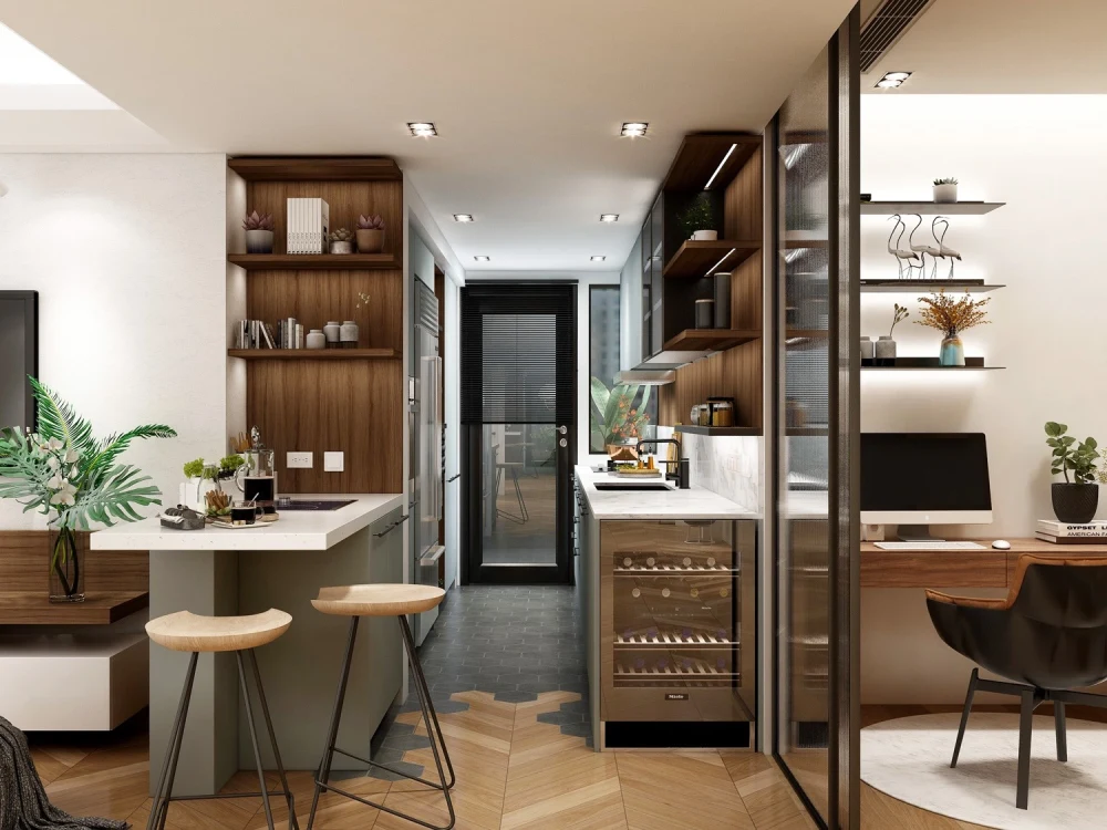 A professional kitchen design, renderings and construction drawings ...