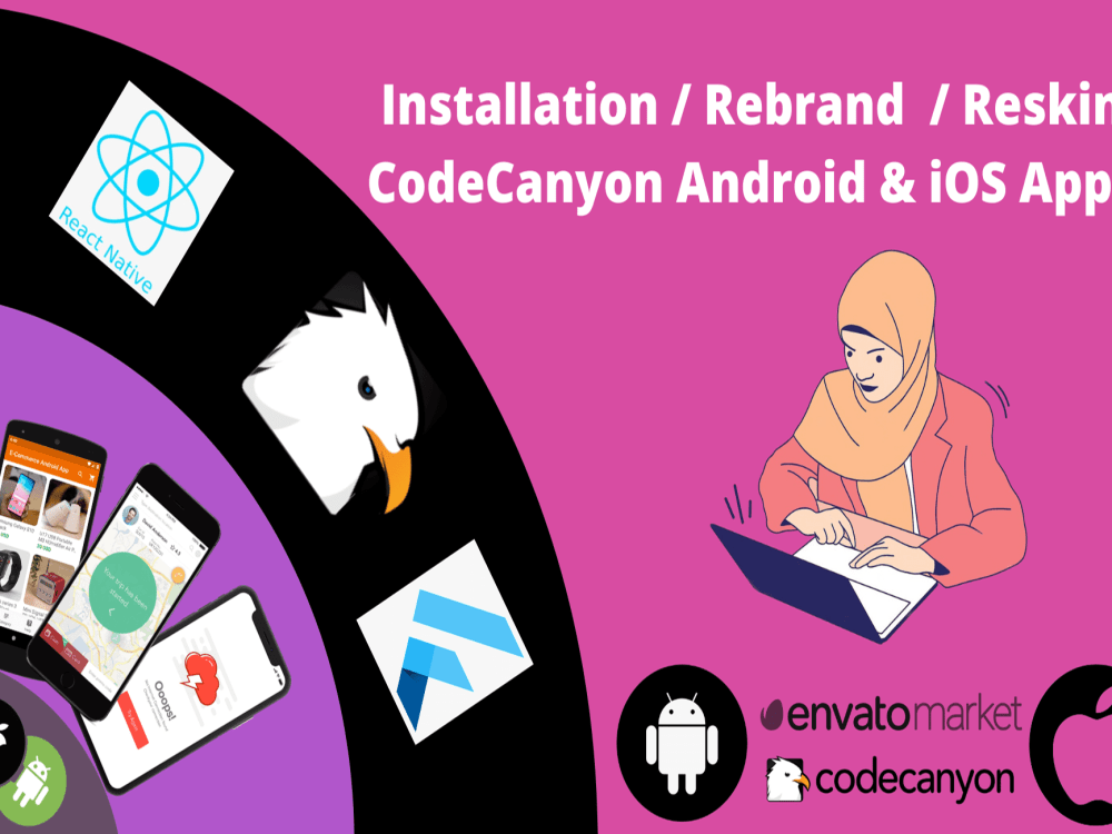 Codecanyon ios and android app installation, reskinning and customization | Upwork