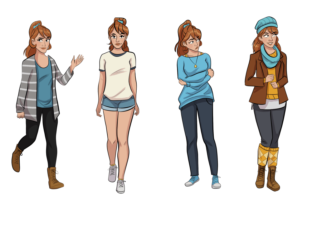 A character design reference sheet! (DnD/webtoon/comic/animation ...