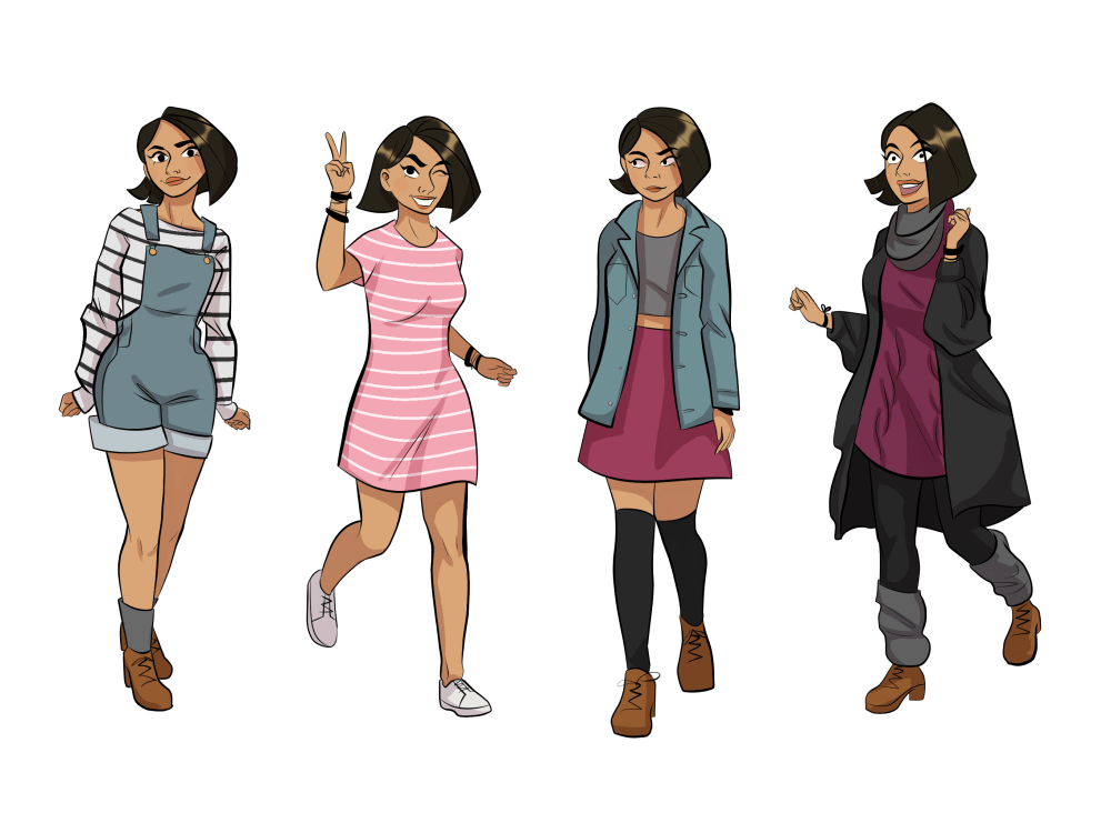 A character design reference sheet! (DnD/webtoon/comic/animation ...