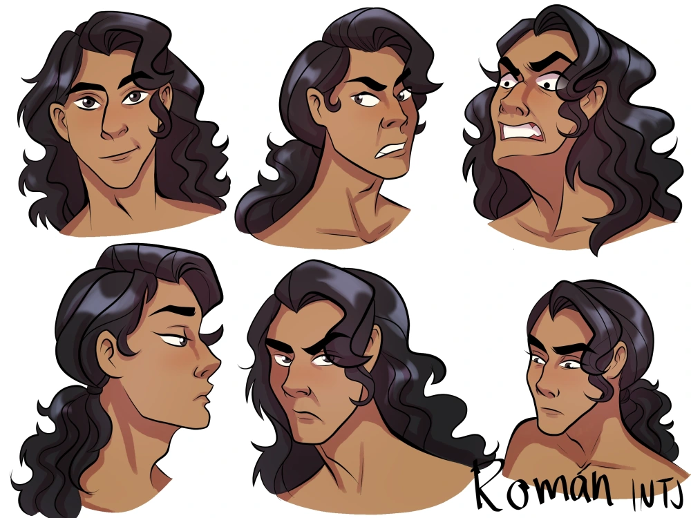 A character design reference sheet! (DnD/webtoon/comic/animation ...