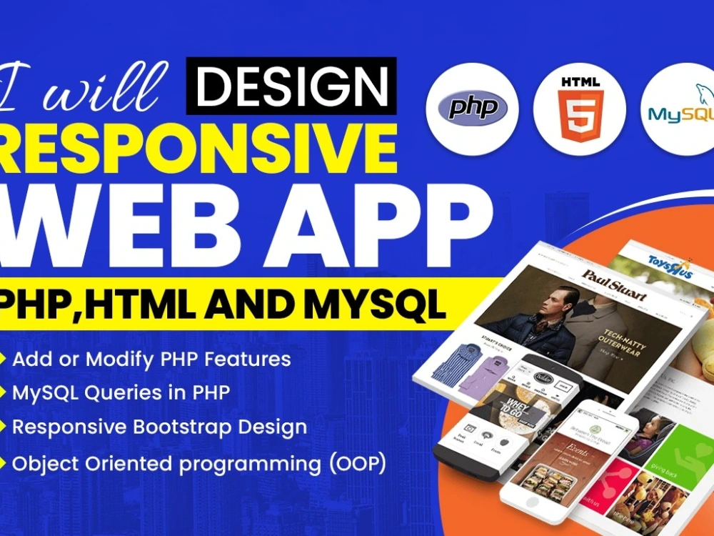 A responsive PHP, HTML,CSS, MySQL website system | Upwork